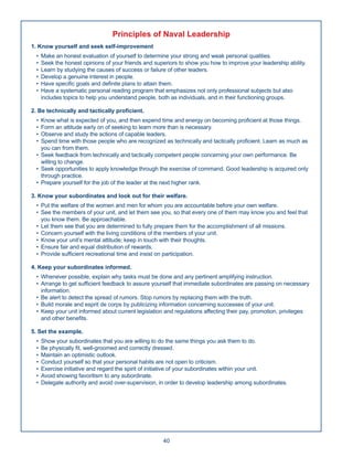 Principles of Naval Leadership NLPG FY12 | PDF