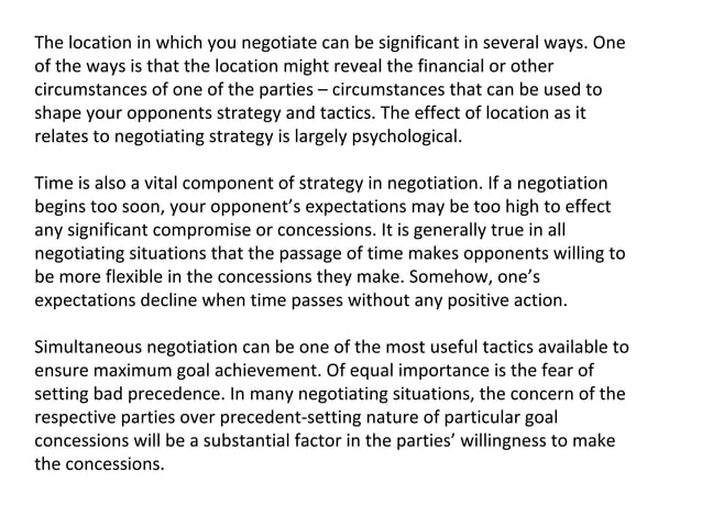 Principles of negotiation | PPT
