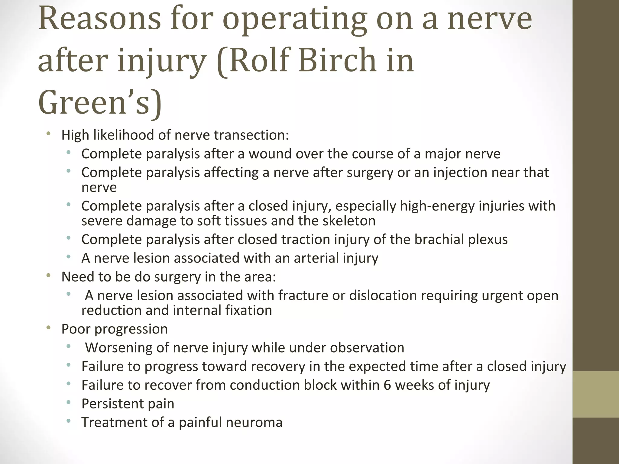 Principles of nerve repair | PPT