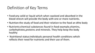 Principles of Nutrition and dietetics classes | PPTX