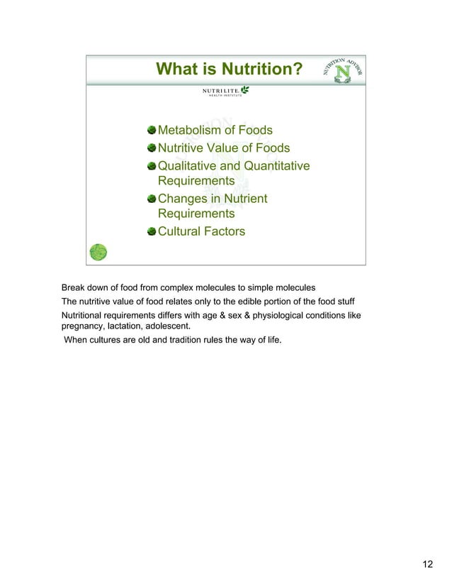 Principles of nutrition by nhi (Introduction to Nutrition) | PDF