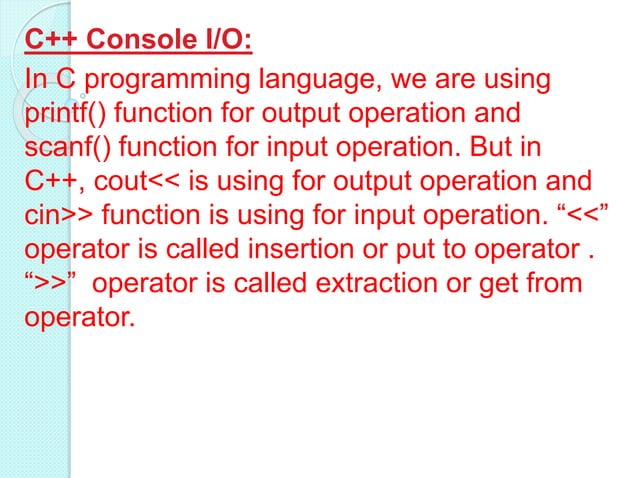 Principles of object oriented programing | PPT