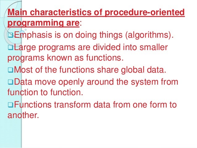 Principles of object oriented programing