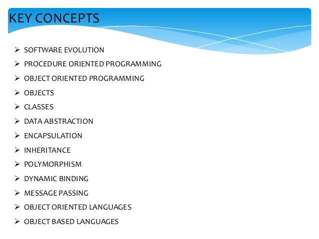 Principles Of Object Oriented Programming