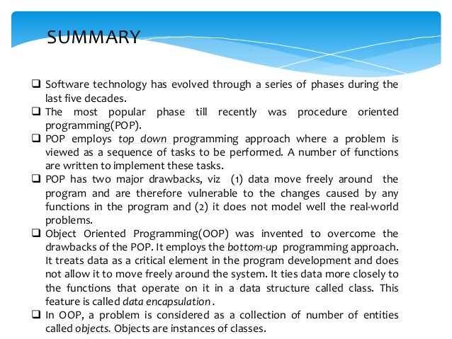 Principles Of Object Oriented Programming