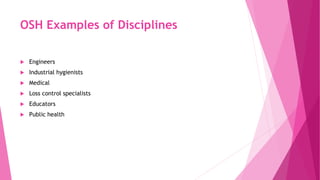 Principles of Occupational Safety and Health.pptx | Business | Business ...