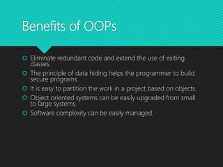 Principles of oop | PPTX | Programming Languages | Computing