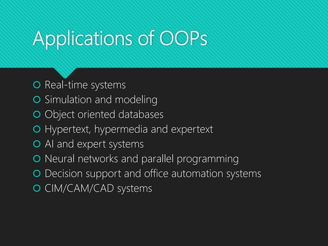 Principles of oop | PPTX | Programming Languages | Computing