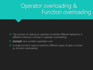 Principles of oop | PPTX | Programming Languages | Computing