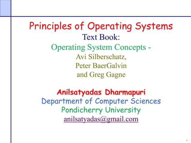 Principles of operating system | PPTX