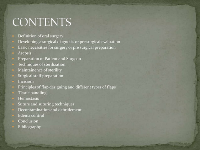 Principles of oral surgery | PPTX