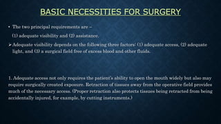 Principles of oral surgery | PPTX
