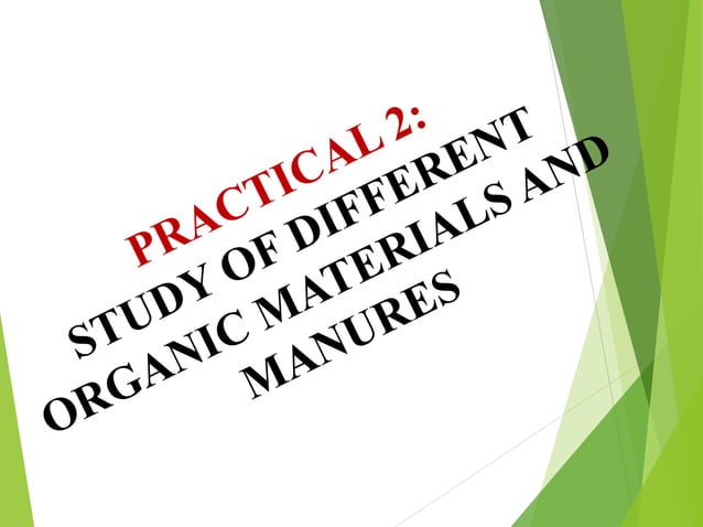 Principles of organic farming Practical .ppt | Agriculture | Industries