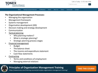 Principles of Organization Management Training | PPT