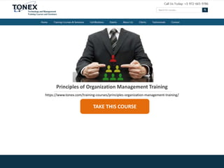 Principles of Organization Management Training | PPT