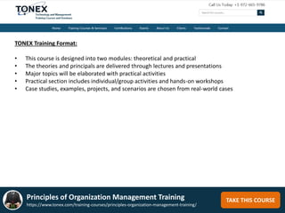 Principles of Organization Management Training | PPTX
