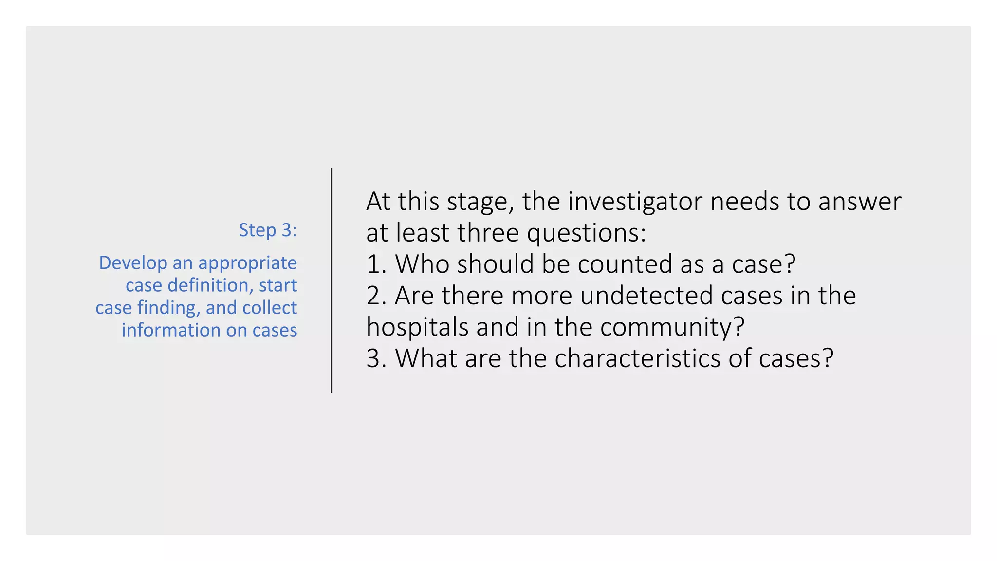 Principles of outbreak investigation | PPTX