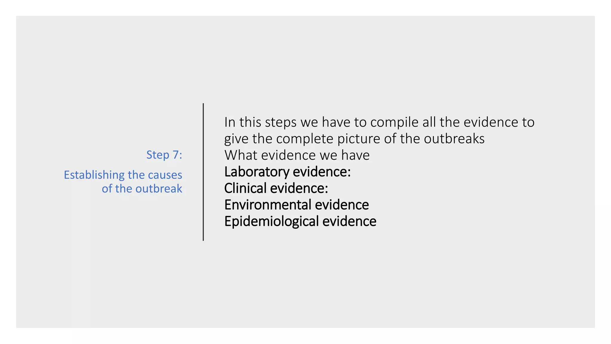 Principles of outbreak investigation | PPTX