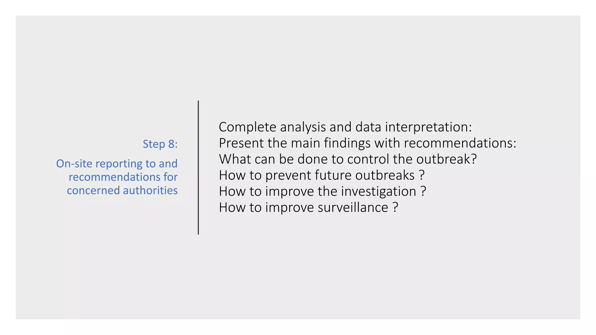 Principles of outbreak investigation | PPTX