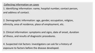 Principles of outbreak investigation | PPTX