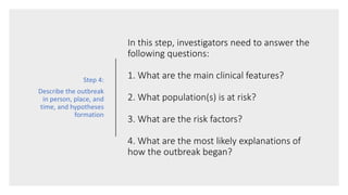Principles of outbreak investigation | PPTX