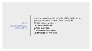 Principles of outbreak investigation | PPTX