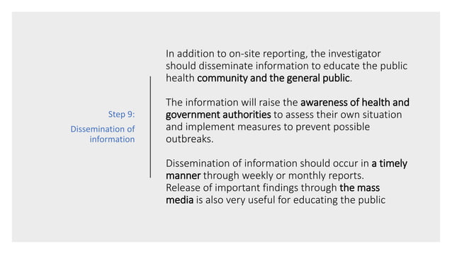 Principles of outbreak investigation | PPTX