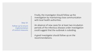 Principles of outbreak investigation | PPTX