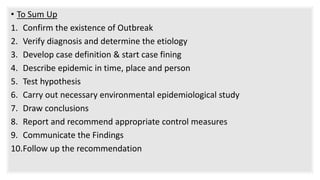 Principles of outbreak investigation | PPTX