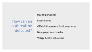 Principles of outbreak investigation | PPTX