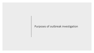 Principles of outbreak investigation | PPTX