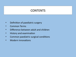Principles of Paediatric Surgery power point | PPTX