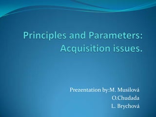 Principles of parameters | PPTX