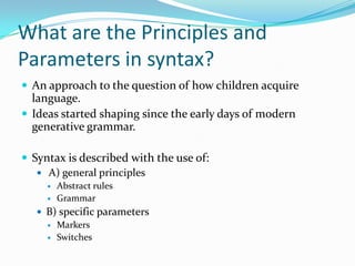 Principles of parameters | PPTX