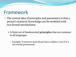 Principles of parameters | PPTX