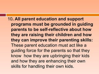 Principles of parent education | PPTX