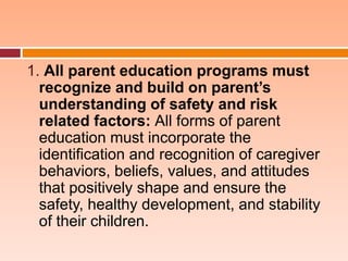 Principles of parent education | PPTX