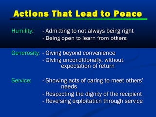 Principles of peacebuilding to lecture | PPT