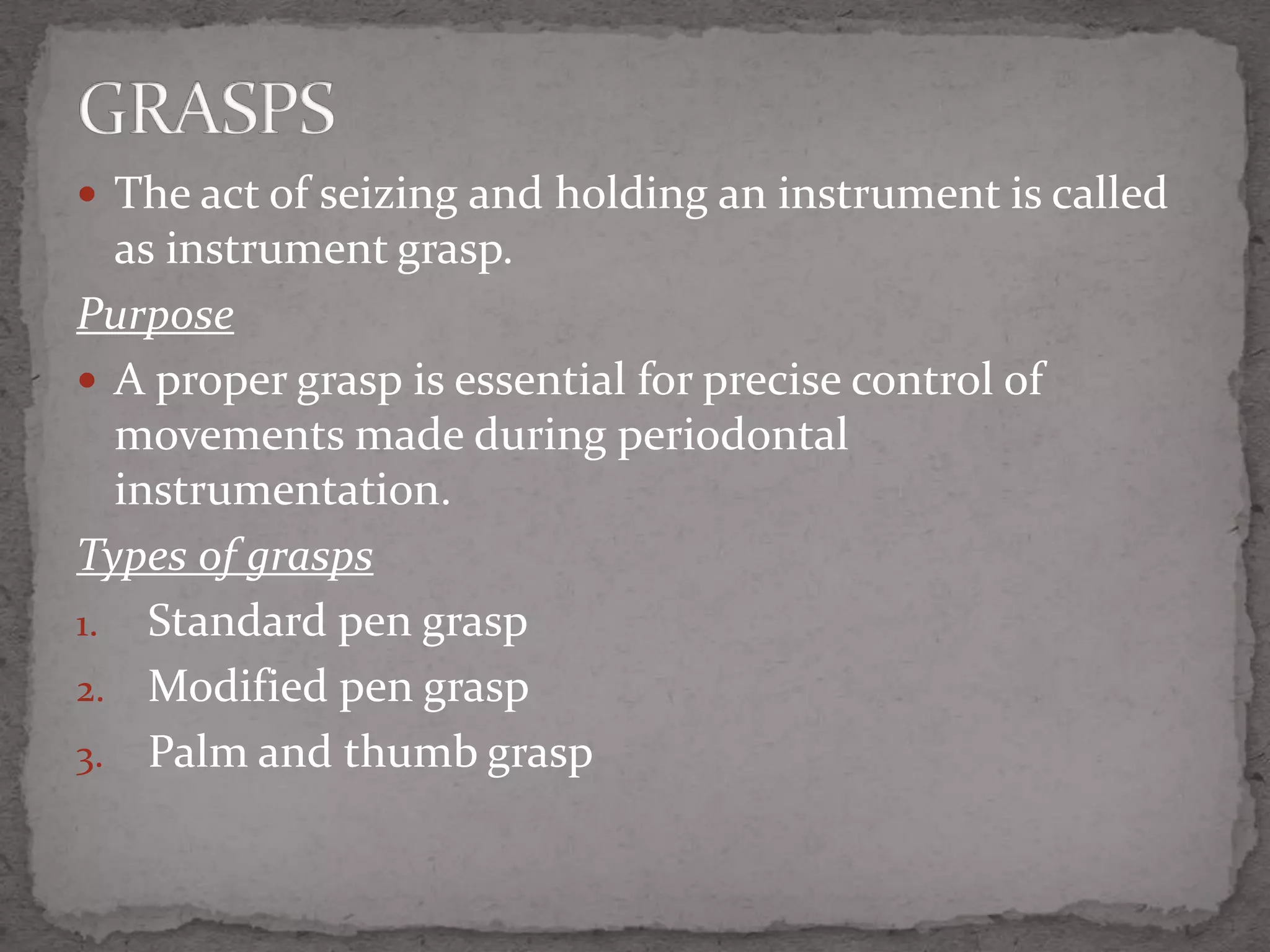 Principles of periodontal instrumentation [autosaved] | PPTX