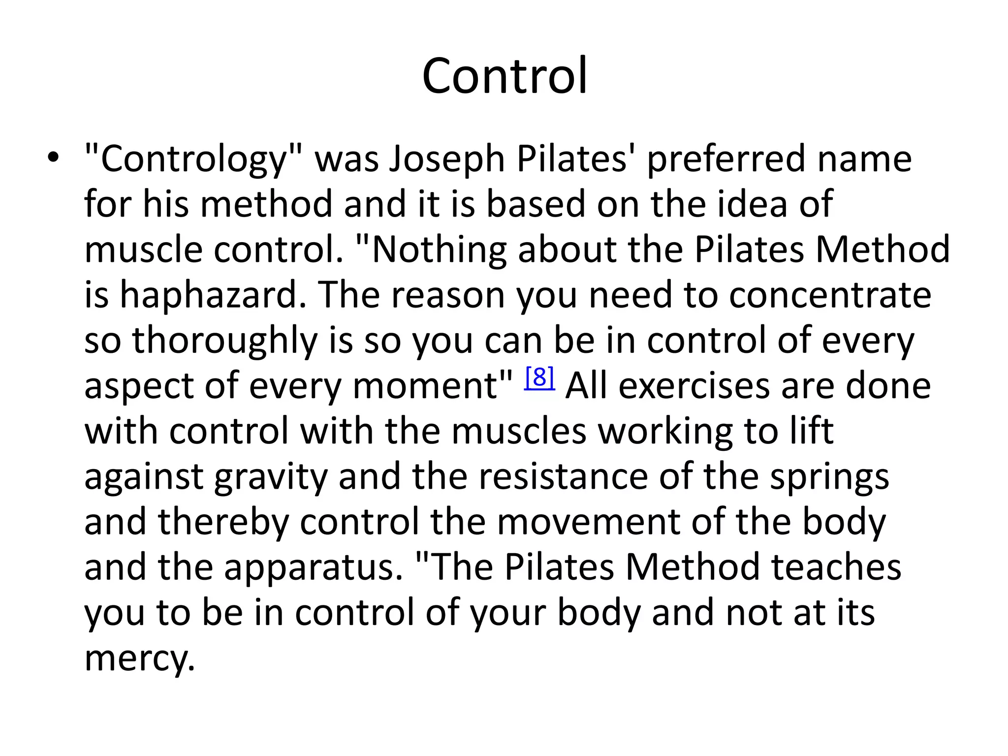 Principles of pilates | PPTX