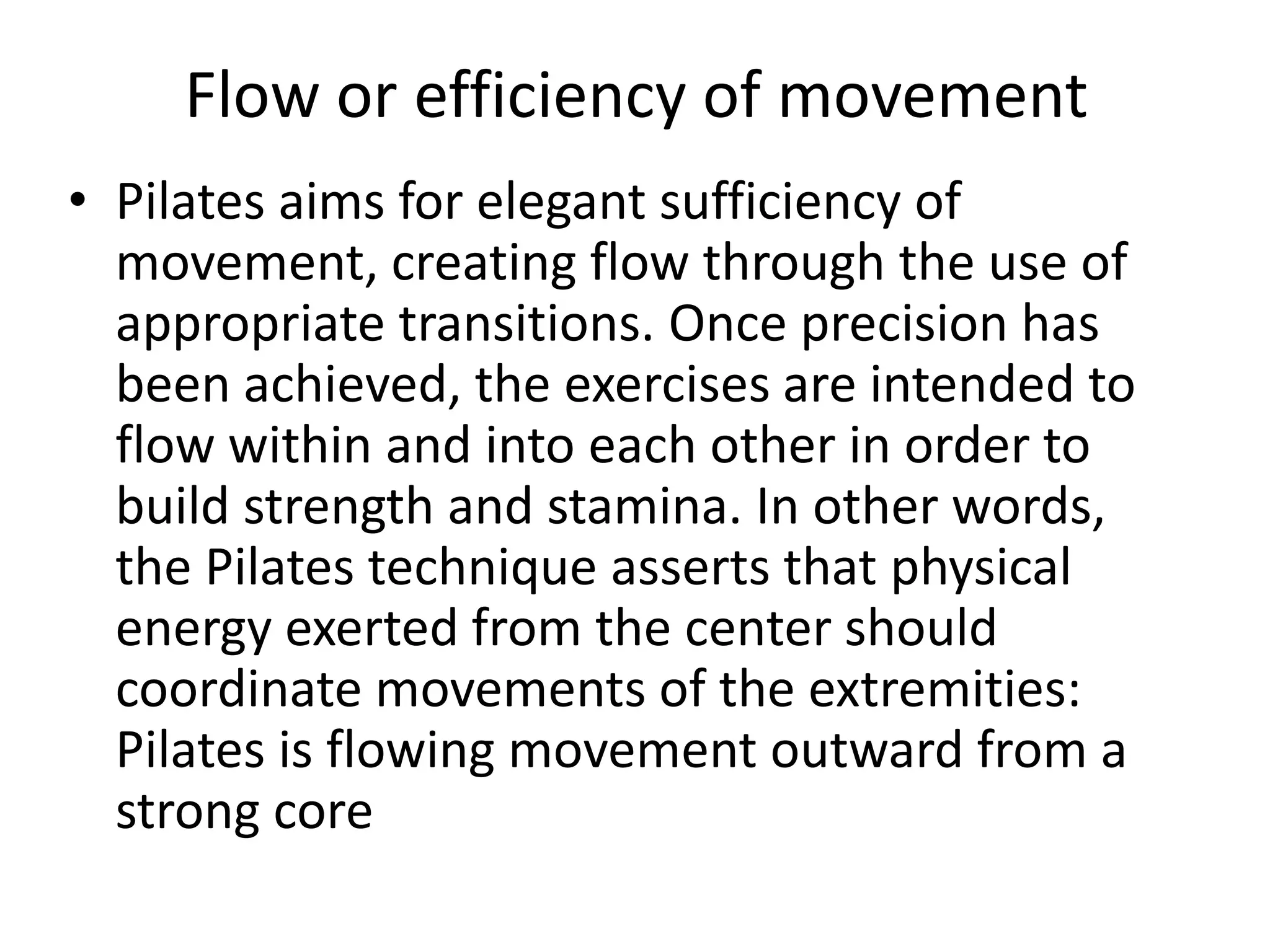 Principles of pilates | PPTX