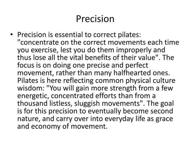 Principles of pilates | PPTX