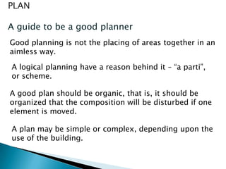 Principles of plan composition - Theory of Architecture | PPTX