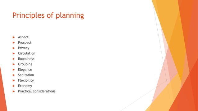 Principles of building planning | PPTX