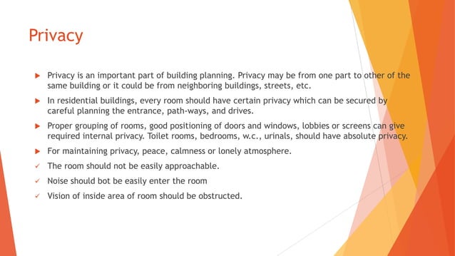 Principles of building planning | PPTX