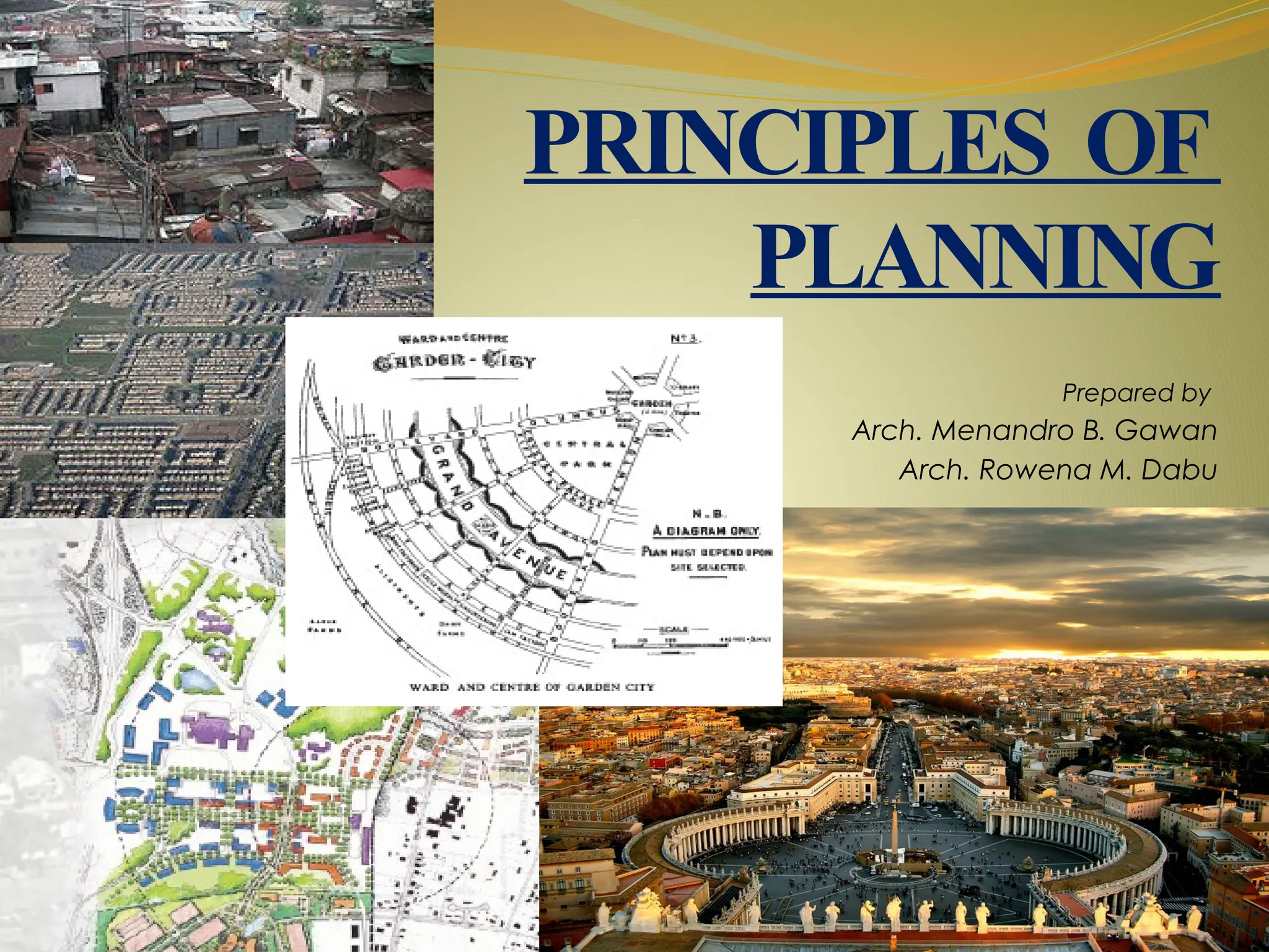 PRINCIPLES OF PLANNING - GENRRAL PRINCIPLES OF PLANNING, URBAN AND ...