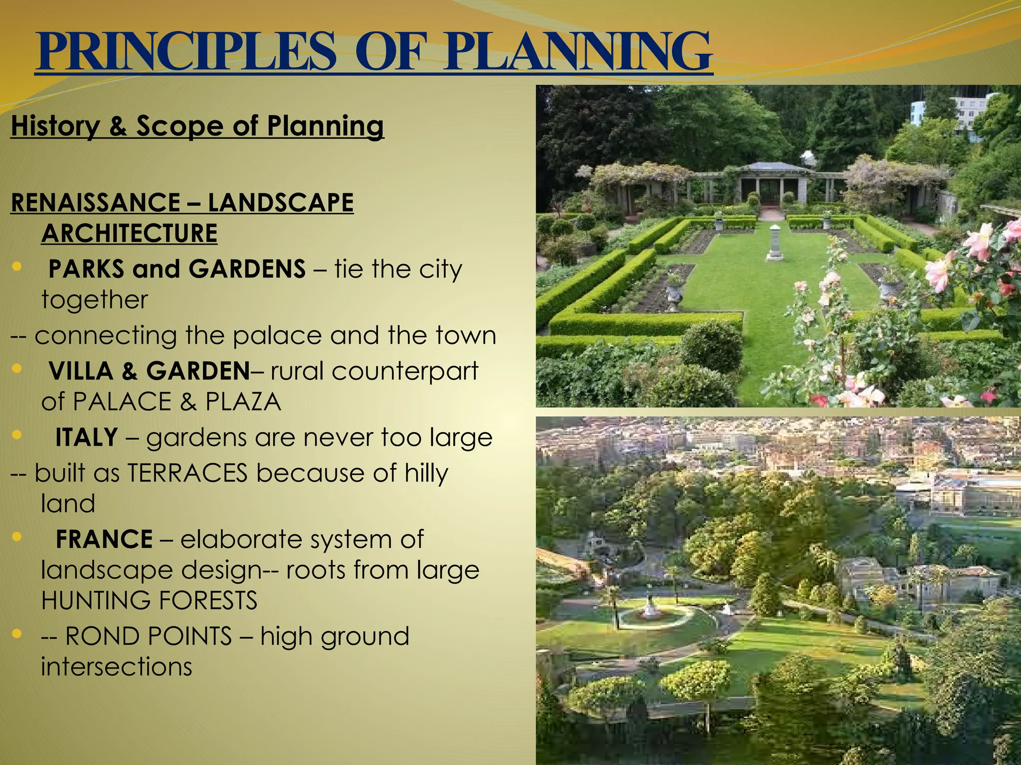 PRINCIPLES OF PLANNING - GENRRAL PRINCIPLES OF PLANNING, URBAN AND ...