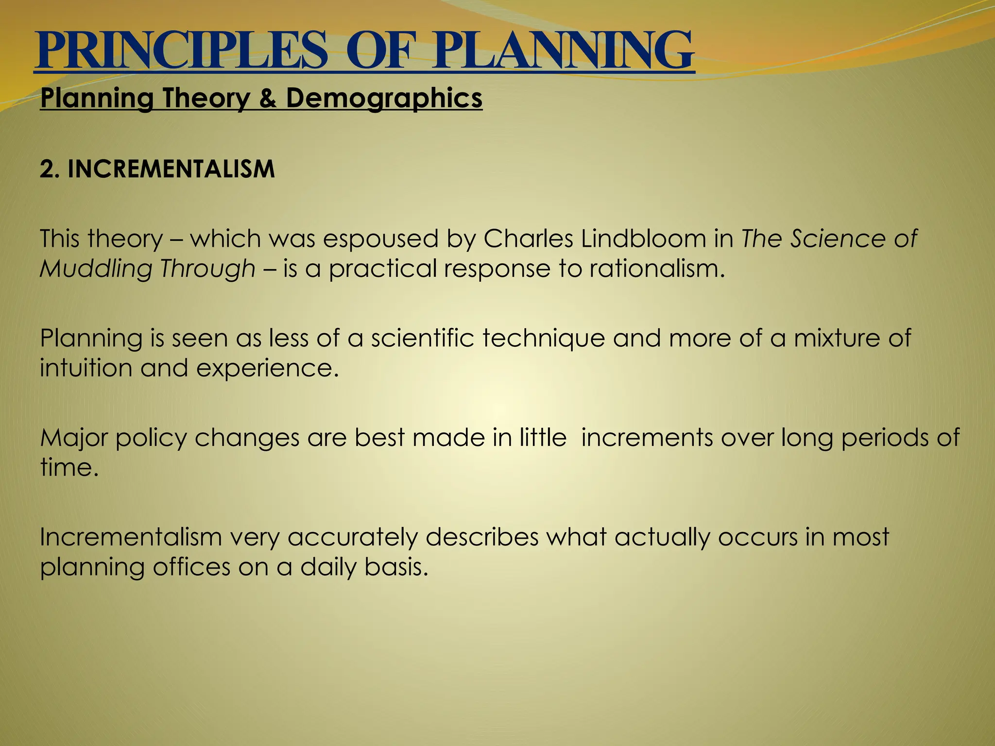 PRINCIPLES OF PLANNING - GENRRAL PRINCIPLES OF PLANNING, URBAN AND ...