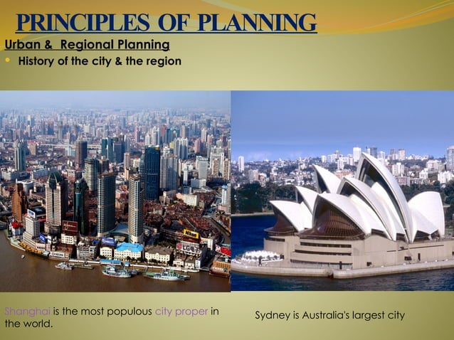 PRINCIPLES OF PLANNING - GENRRAL PRINCIPLES OF PLANNING, URBAN AND ...