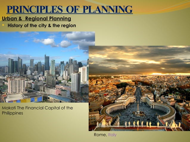 PRINCIPLES OF PLANNING - GENRRAL PRINCIPLES OF PLANNING, URBAN AND ...